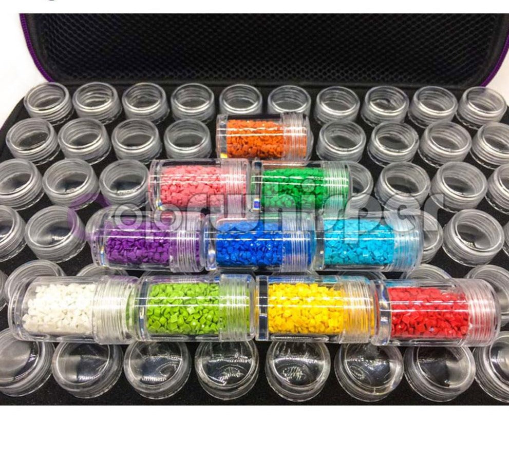 NEW Diamond Painting Storage Container, 60 Bottles, Zipper Design Shoc ...